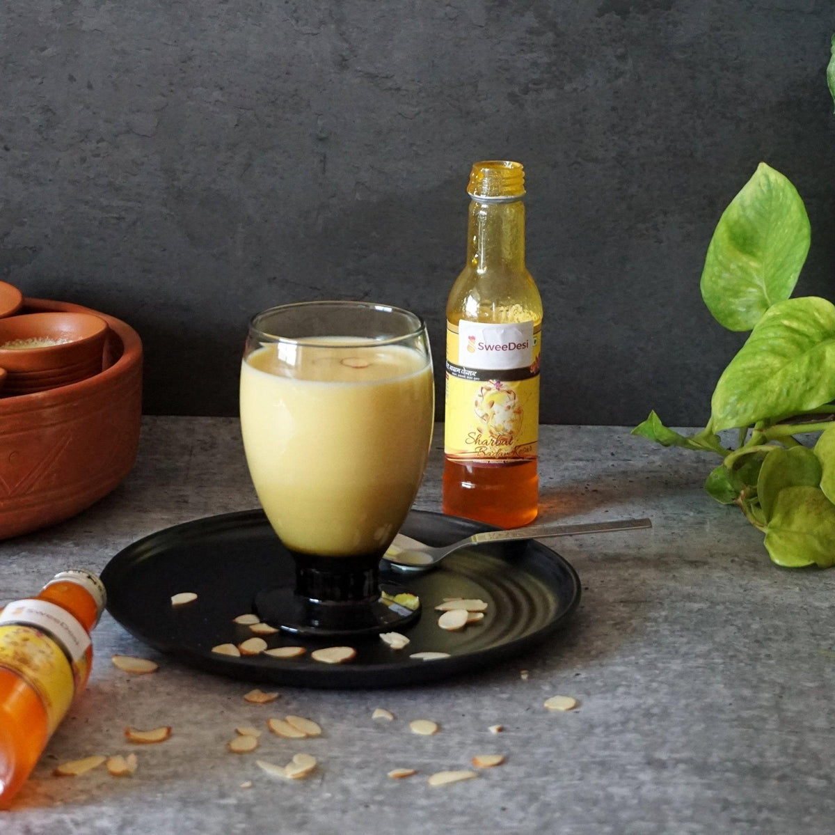 Delicious Kesar Badam Sharbat - Almond Saffron Drink